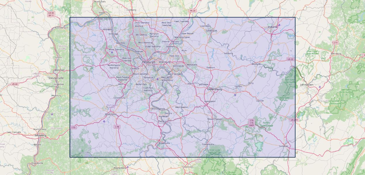 Map showing areas that correlate with subsidence events due to ...
