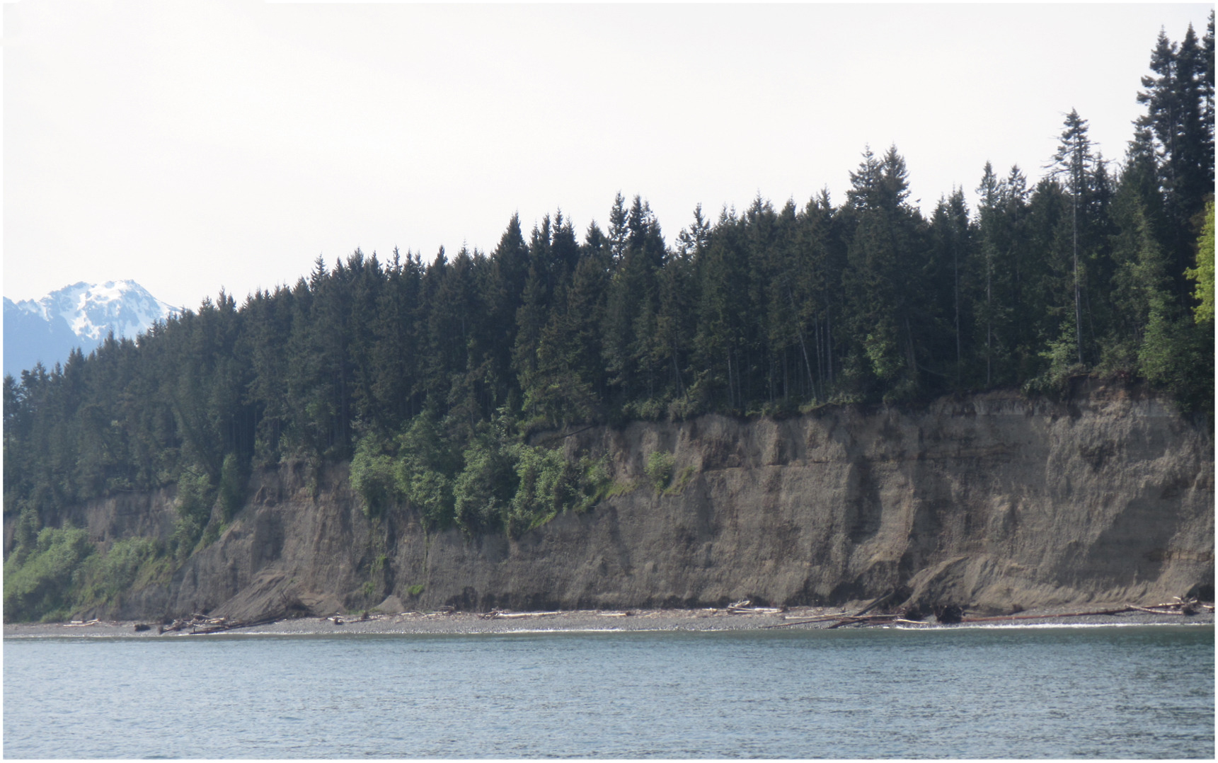 Coastal bluff near the Elwha River, Washington, showing variation in ...