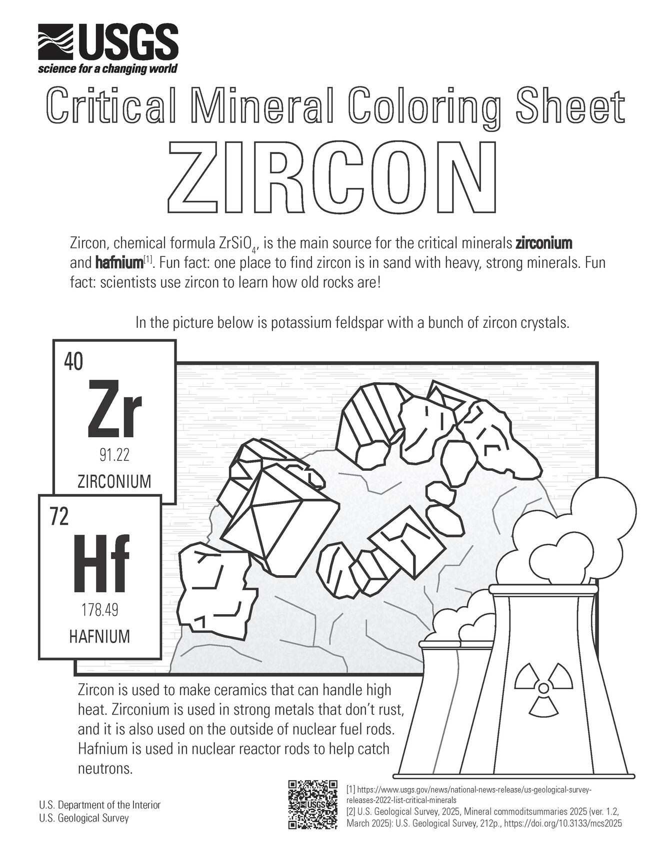 rocks and minerals coloring sheet