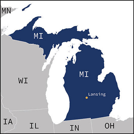 HAB CMF Project Detail Map: Michigan | U.S. Geological Survey
