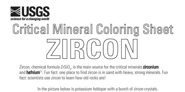 rocks and minerals coloring sheet