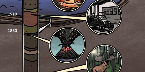 sediment core clipart