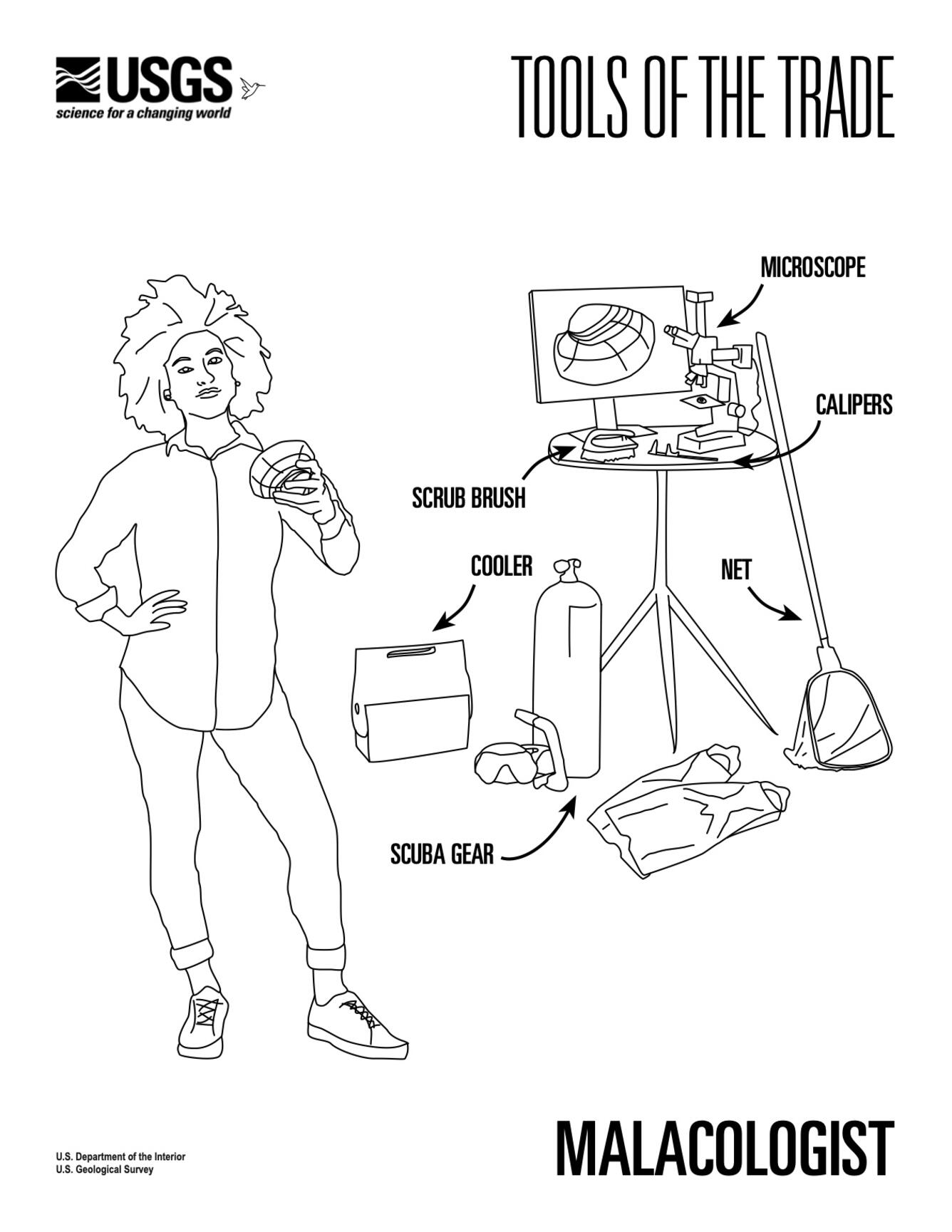 science tools coloring sheet