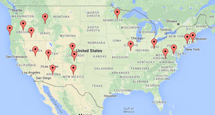 Map of restoration case study locations | U.S. Geological Survey