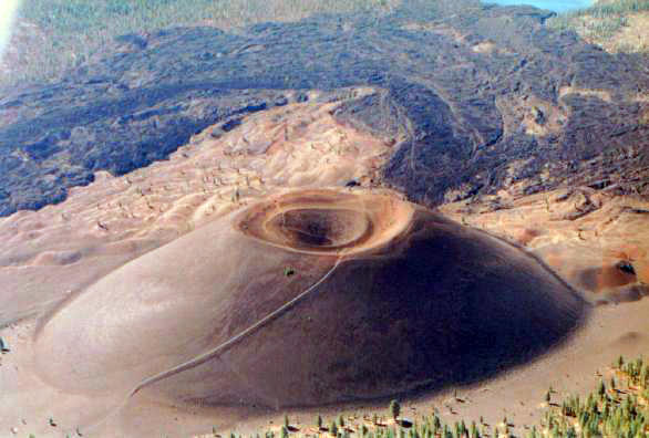 cinder cone volcano inside
