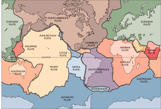 plate boundaries chart