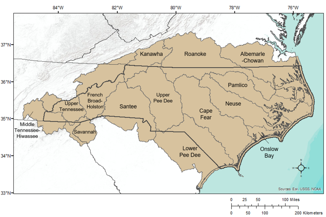 Map of North Carolina River Basins | U.S. Geological Survey
