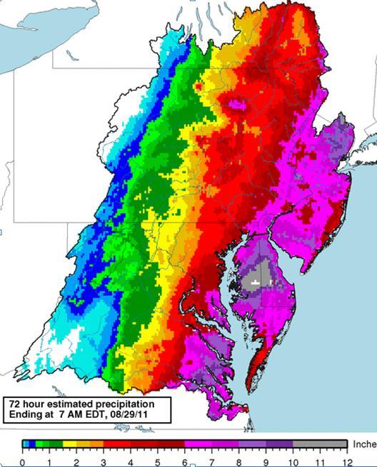 Regional Rainfall colormap | U.S. Geological Survey