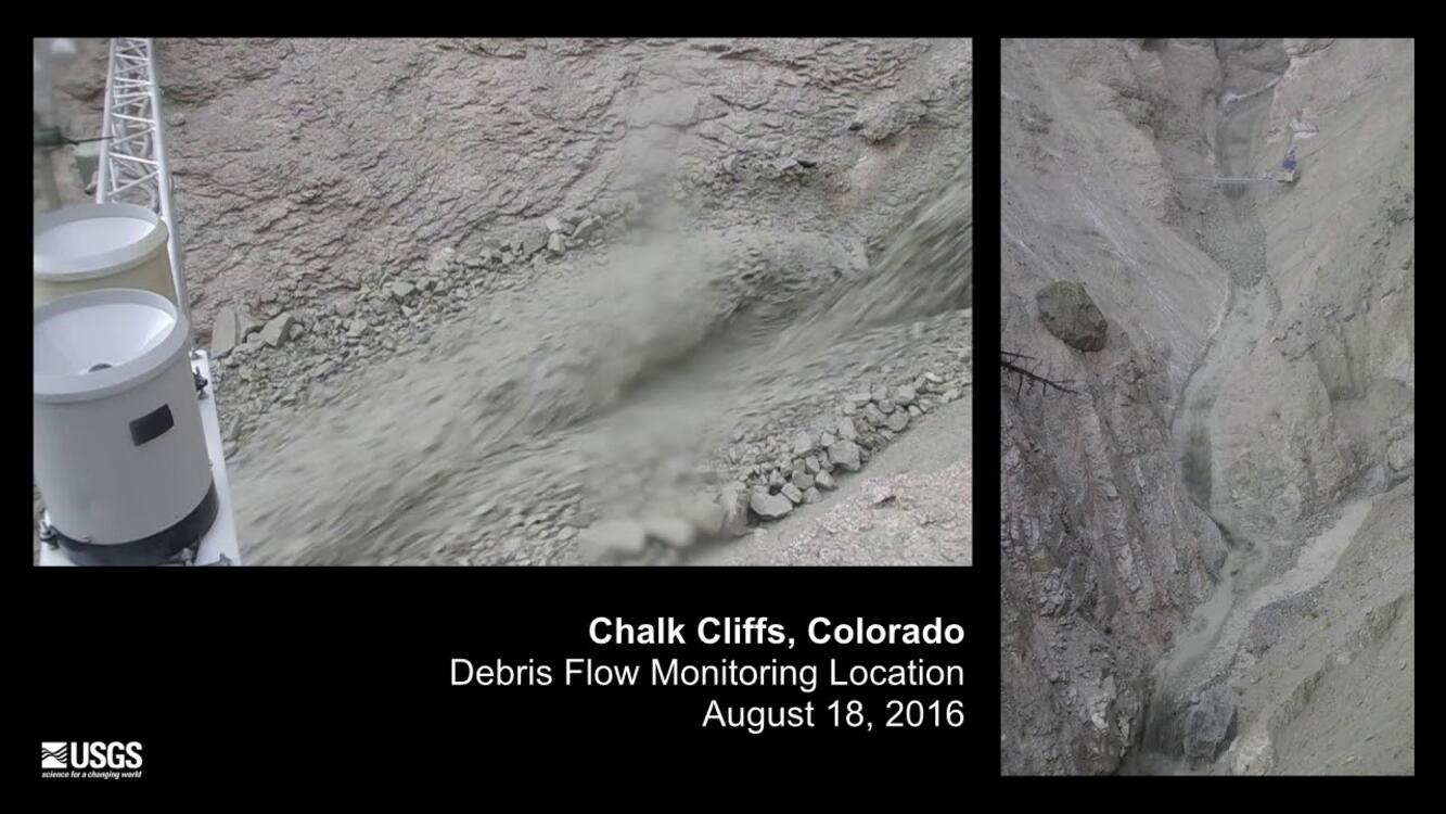 debris fallen from cliffs