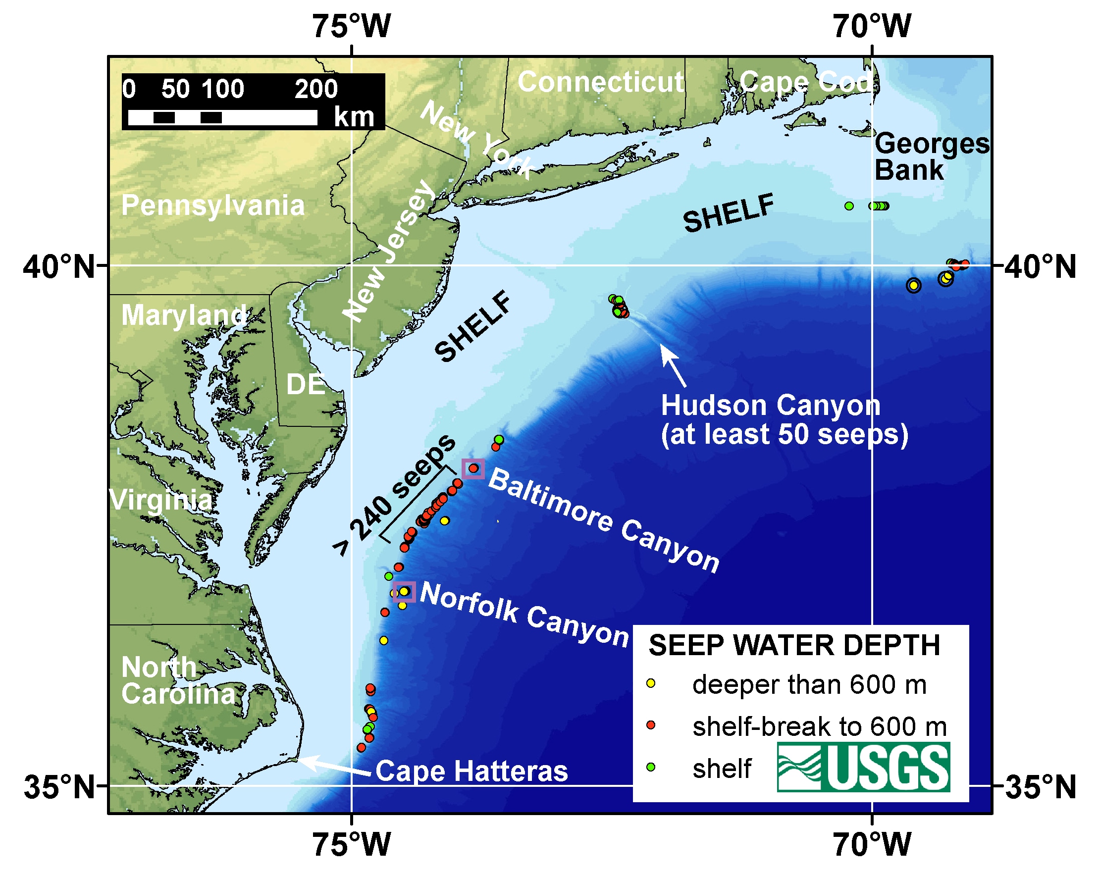 Atlantic Continental Shelf Map